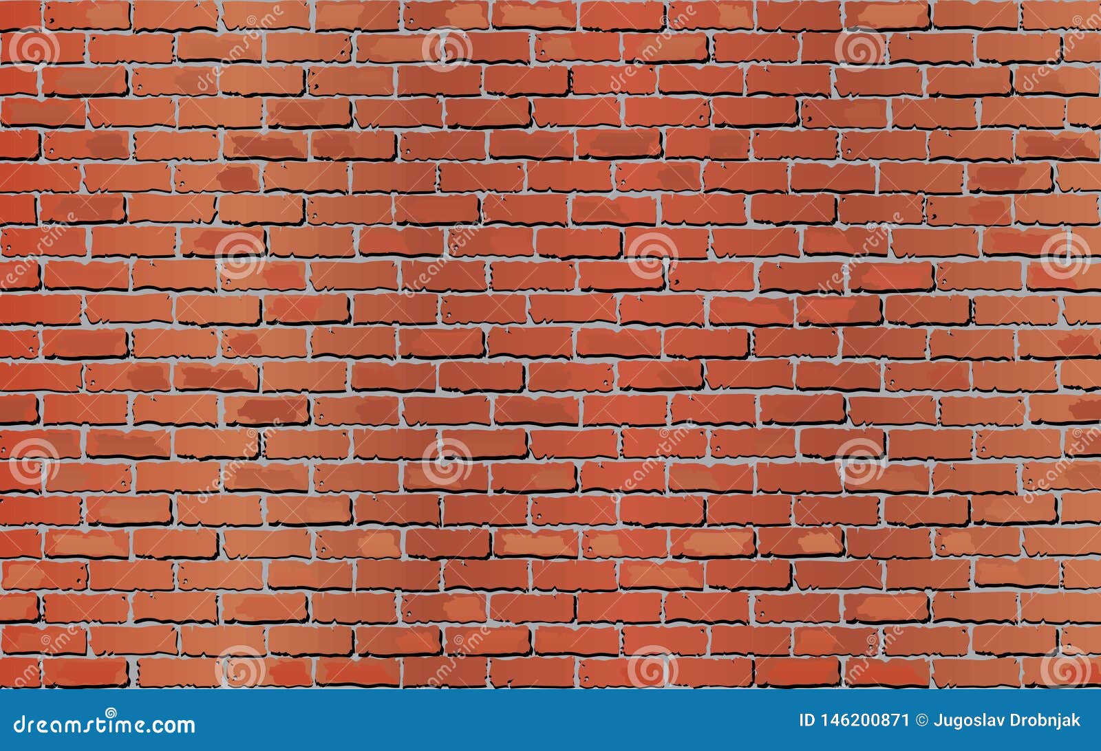 Shiny Wall of bricks stock vector. Illustration of glossy - 146200871
