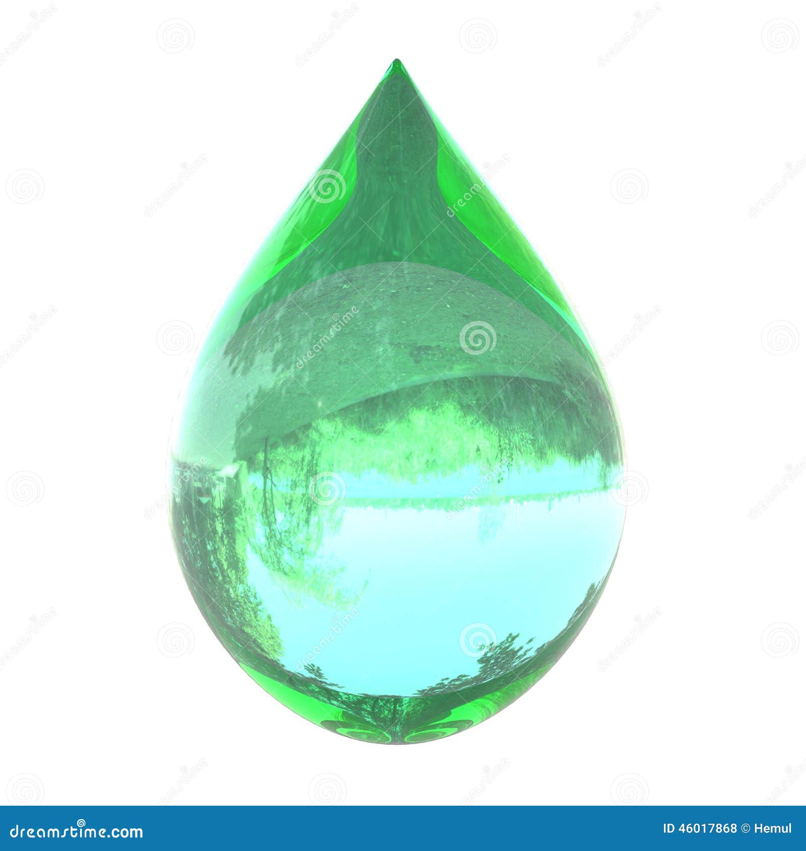 Shiny Water Drop with Reflection Stock Photo - Image of concept, clean ...