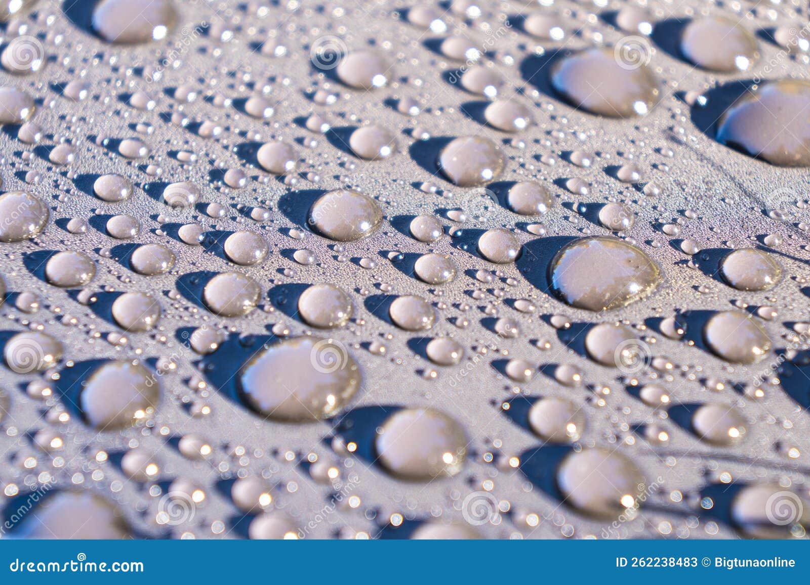 Shiny Water Drops on Metallic Surface. Water Drops Texture Background ...
