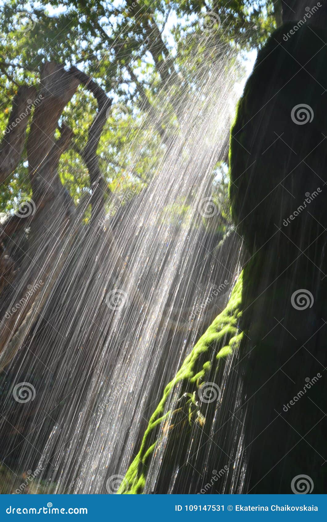 Shiny waterfall stock image. Image of parks, drops, waterfall - 109147531