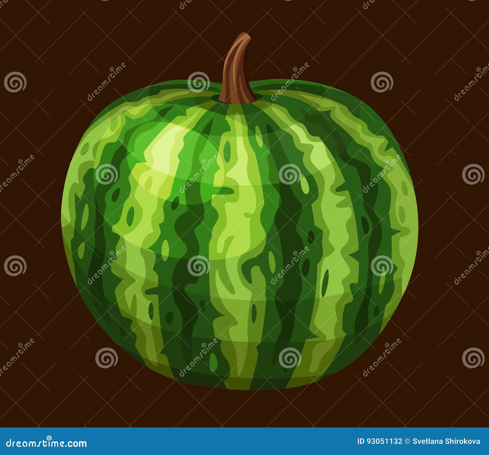 Shiny Watermelon icon stock vector. Illustration of farm - 93051132
