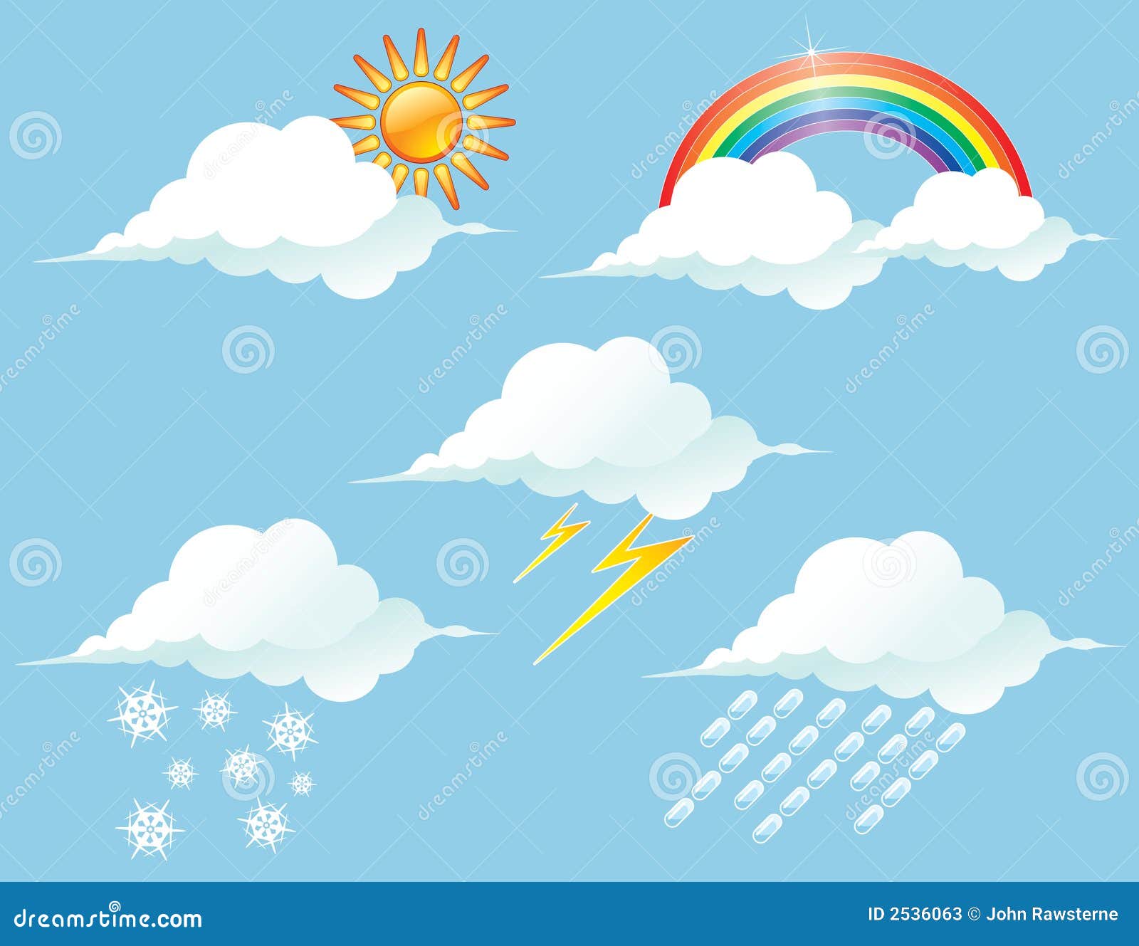 Shiny Weather icons stock illustration. Illustration of cloud - 2536063