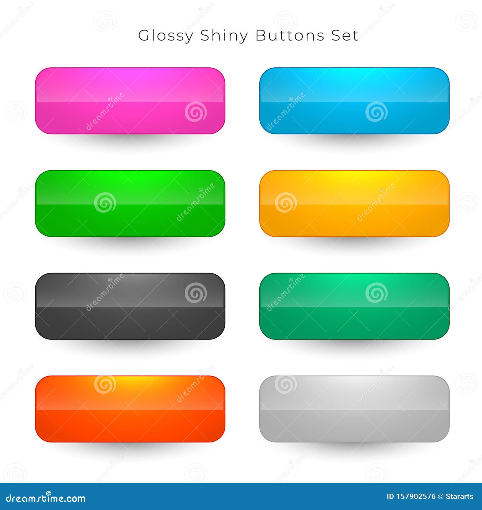 Shiny Web Buttons in Eight Colors Set Stock Vector - Illustration of ... Shiny Web Buttons in Eight Colors Set Stock Vector - Illustration of ...
