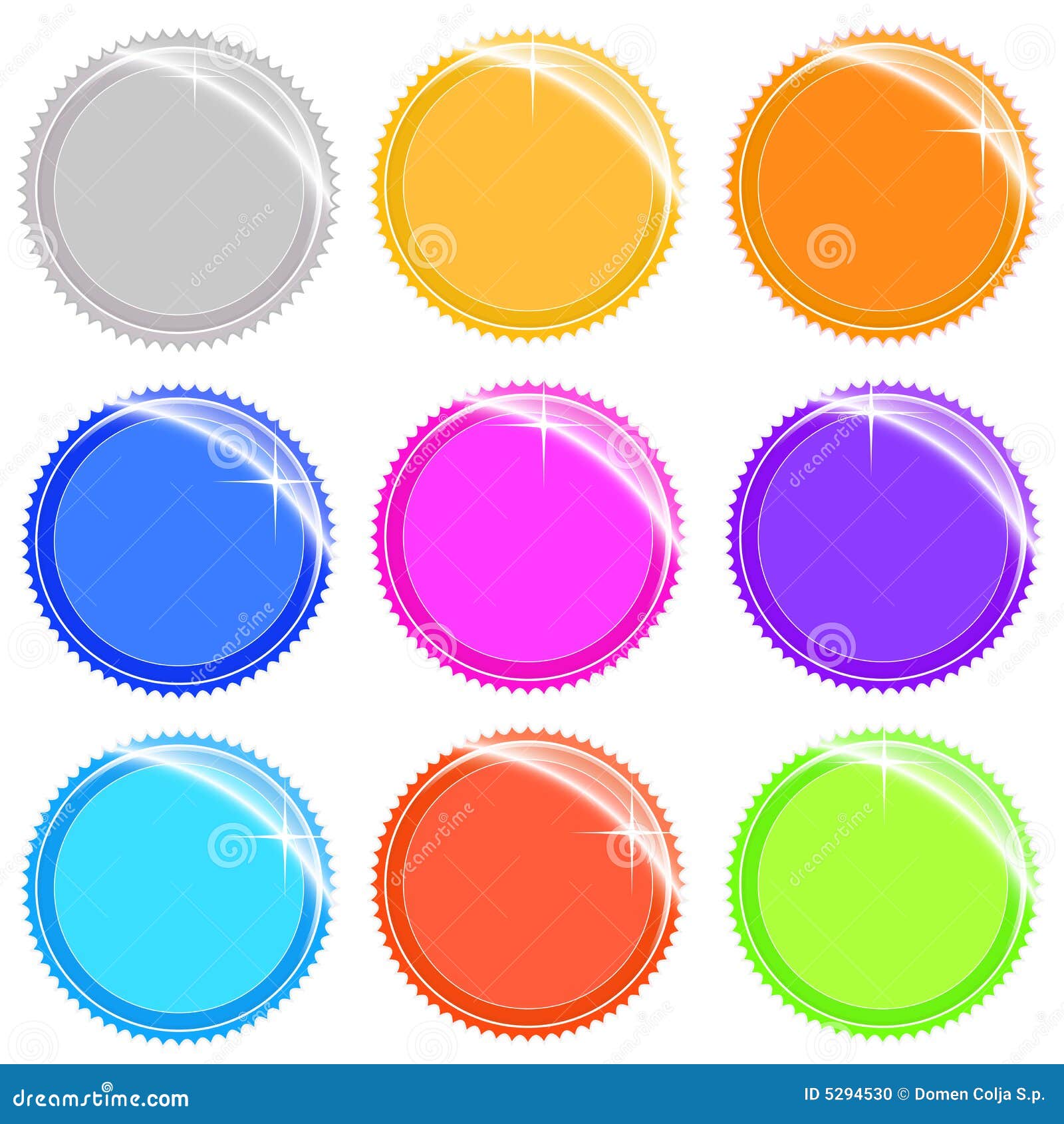 Shiny Web Stickers and Tags Stock Vector - Illustration of blue, paper ...