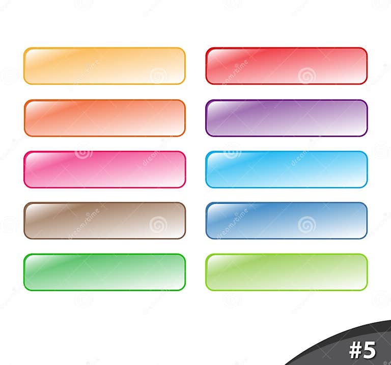 Shiny Website Buttons, Part 5 Stock Illustration - Illustration of ...