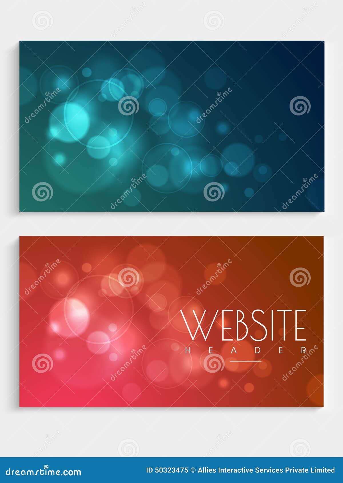 Shiny Website Header or Banner Set. Stock Illustration - Illustration ...