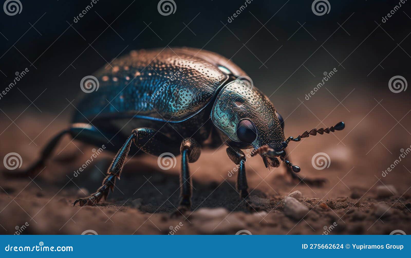 Shiny Weevil Crawls on Green Leaf Outdoors Generated by AI Stock Photo ...
