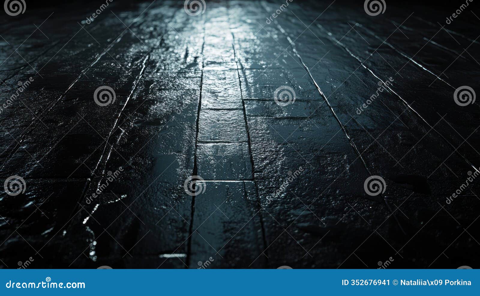 Shiny Wet Stone Floor Texture with Dim Lighting Showcasing Detailed ...