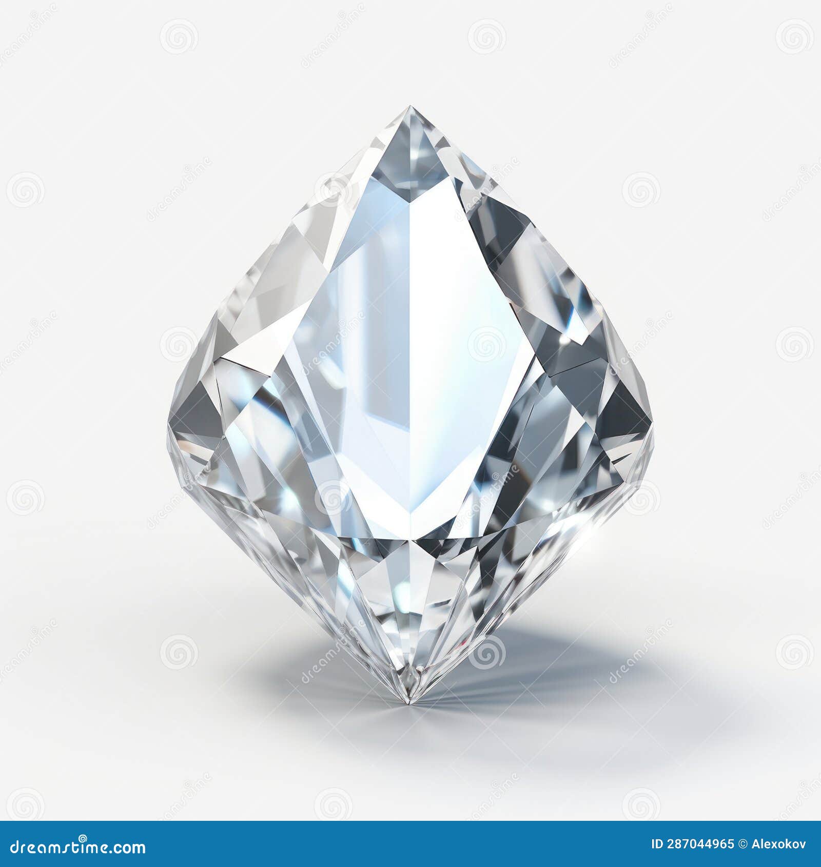 Shiny White Diamond on Brilliant Minimalistic Background AI Generated ...