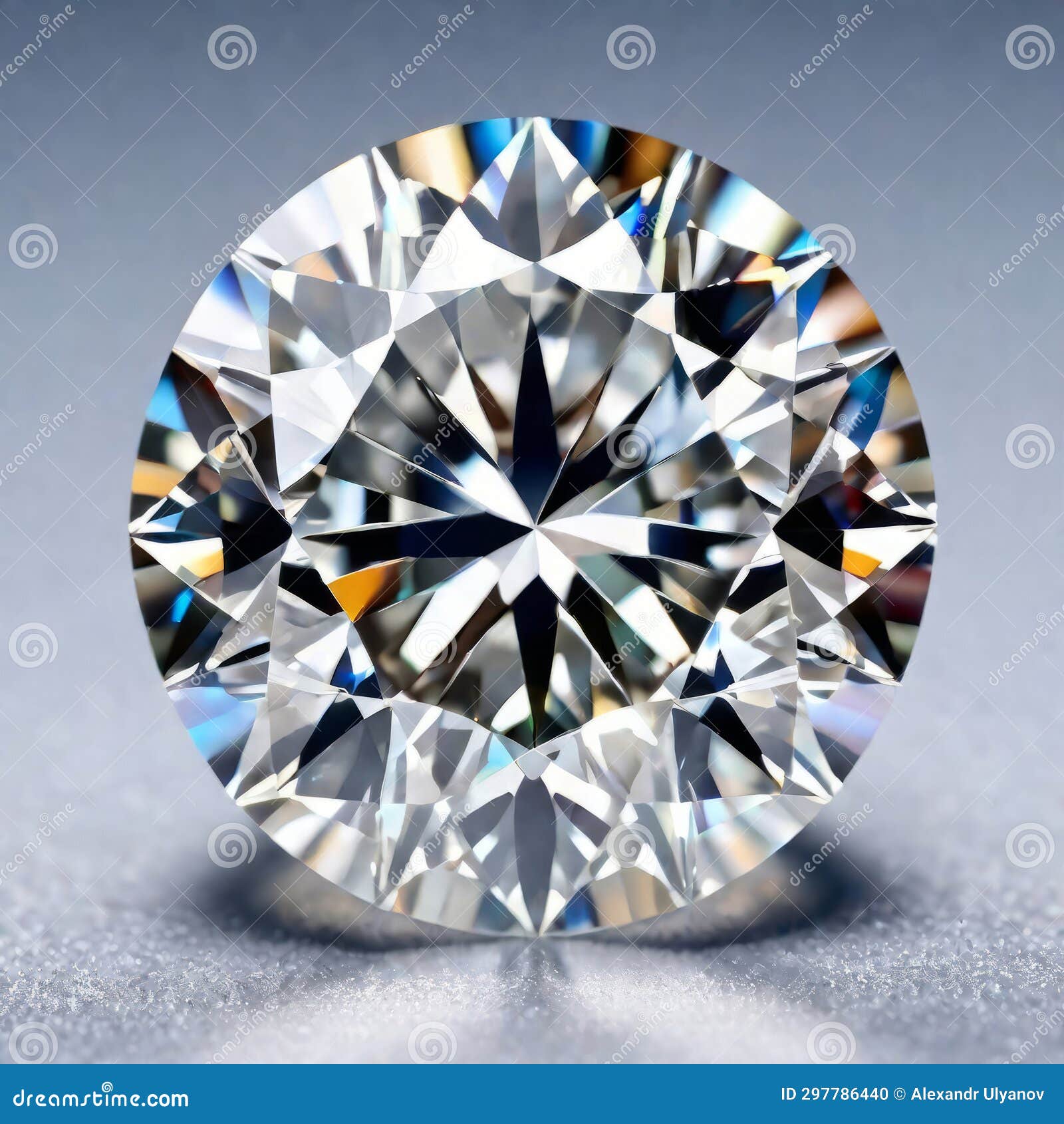 Shiny White Diamond with Reflections Stock Photo - Image of royal ...