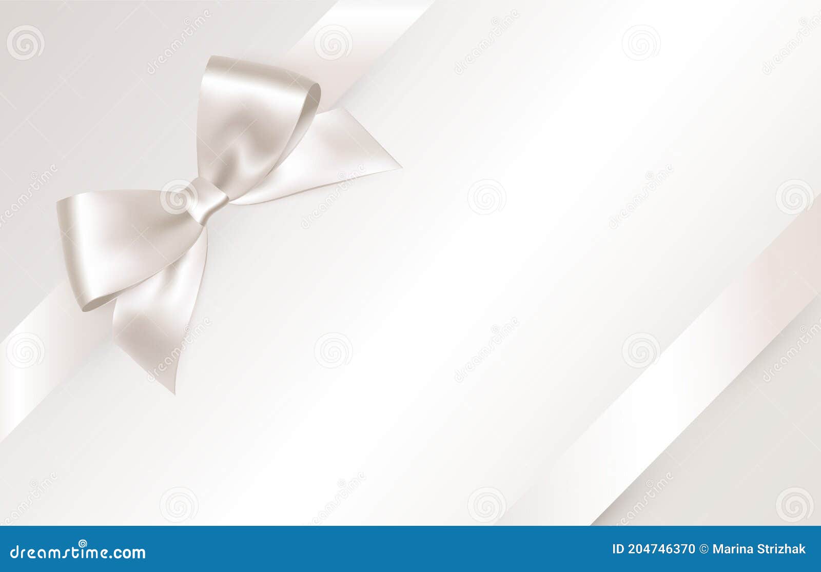 Shiny White Satin Ribbon on White Background. Stock Vector ...