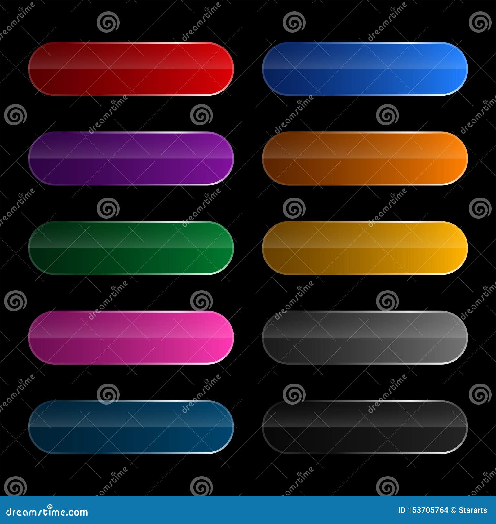 Shiny Wide Rounded Buttons Set Stock Vector - Illustration of buttons ... Shiny Wide Rounded Buttons Set Stock Vector - Illustration of buttons ...