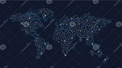 Shiny world map stock vector. Illustration of worldwide - 137794049