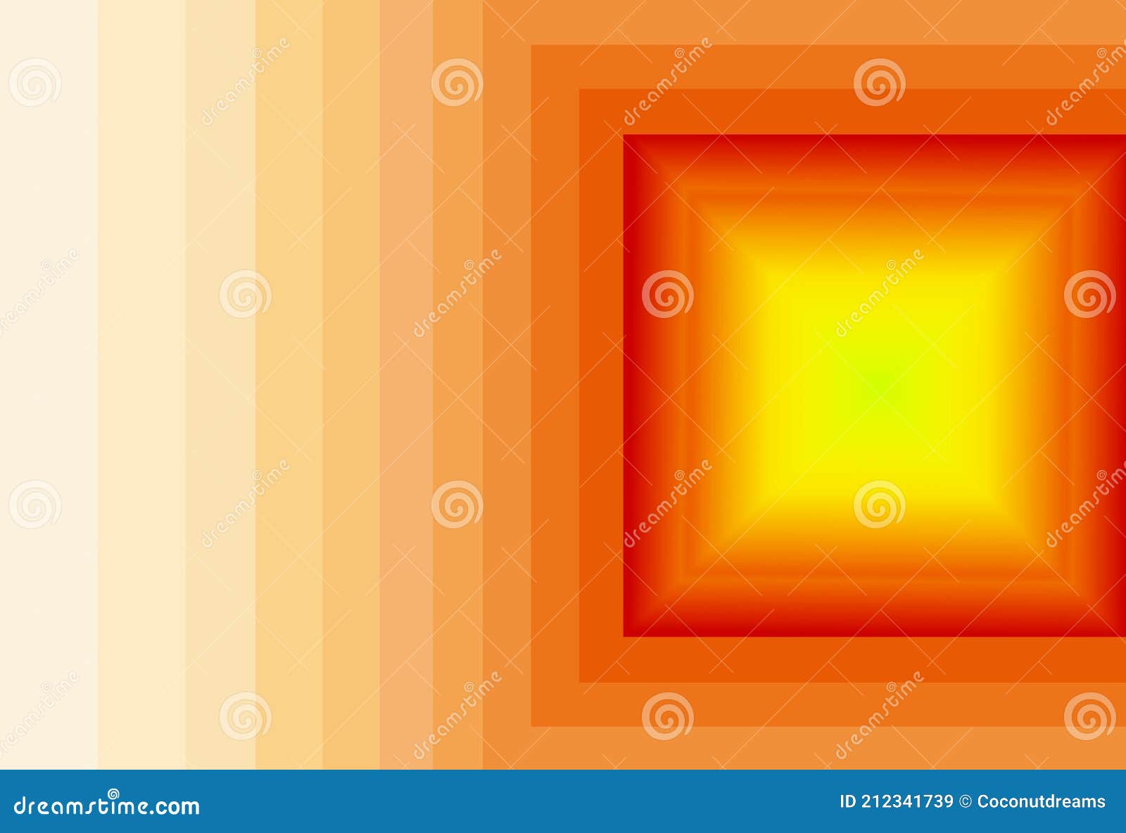 Shiny Yellow Pyramid with Gradient Orange Multiple Layers Square Frame ...