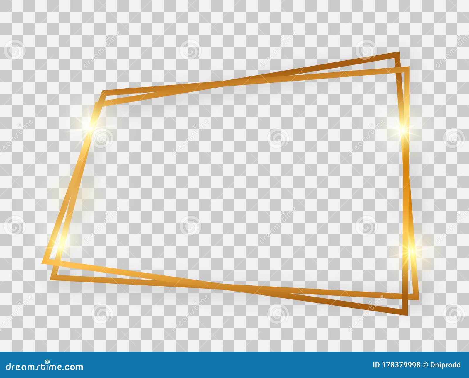 Double Gold Shiny Trapezoid Frame Stock Vector - Illustration of gold ...