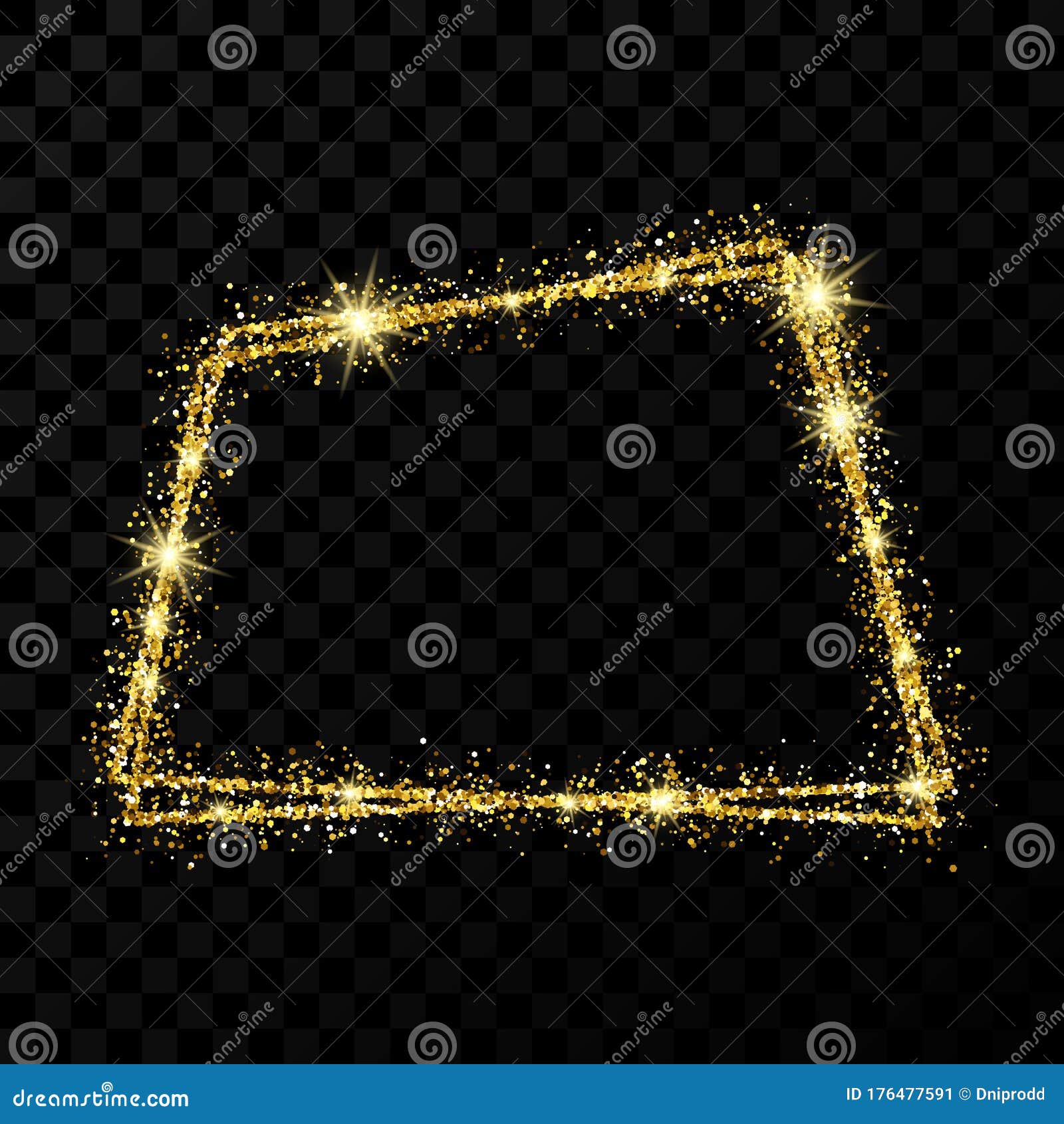 Gold Double Trapezoid Frame Stock Vector - Illustration of birthday ...