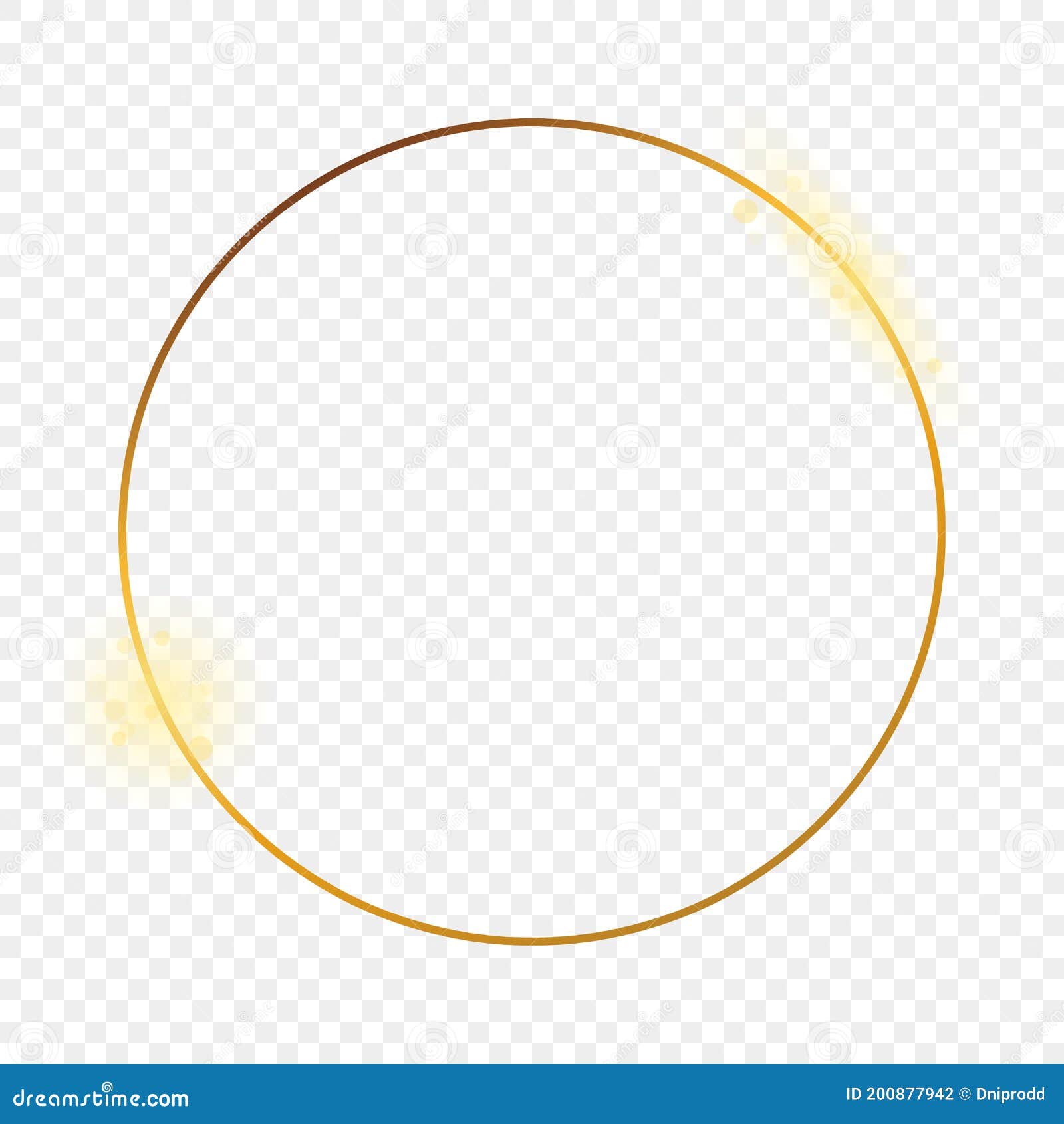 Gold glowing circle frame stock vector. Illustration of frame - 200877942