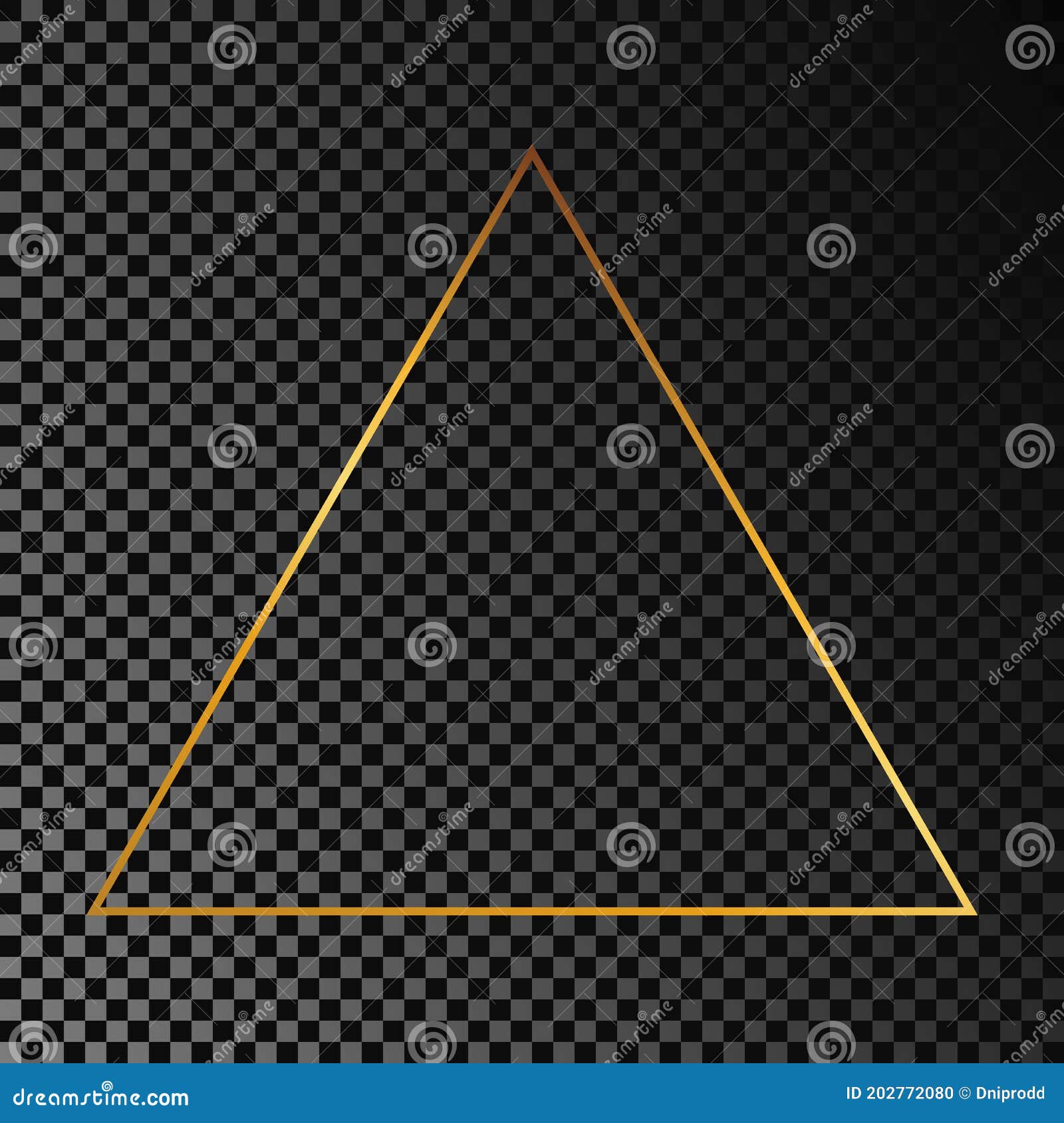 Gold Glowing Triangle Frame Stock Vector - Illustration of graphic ...
