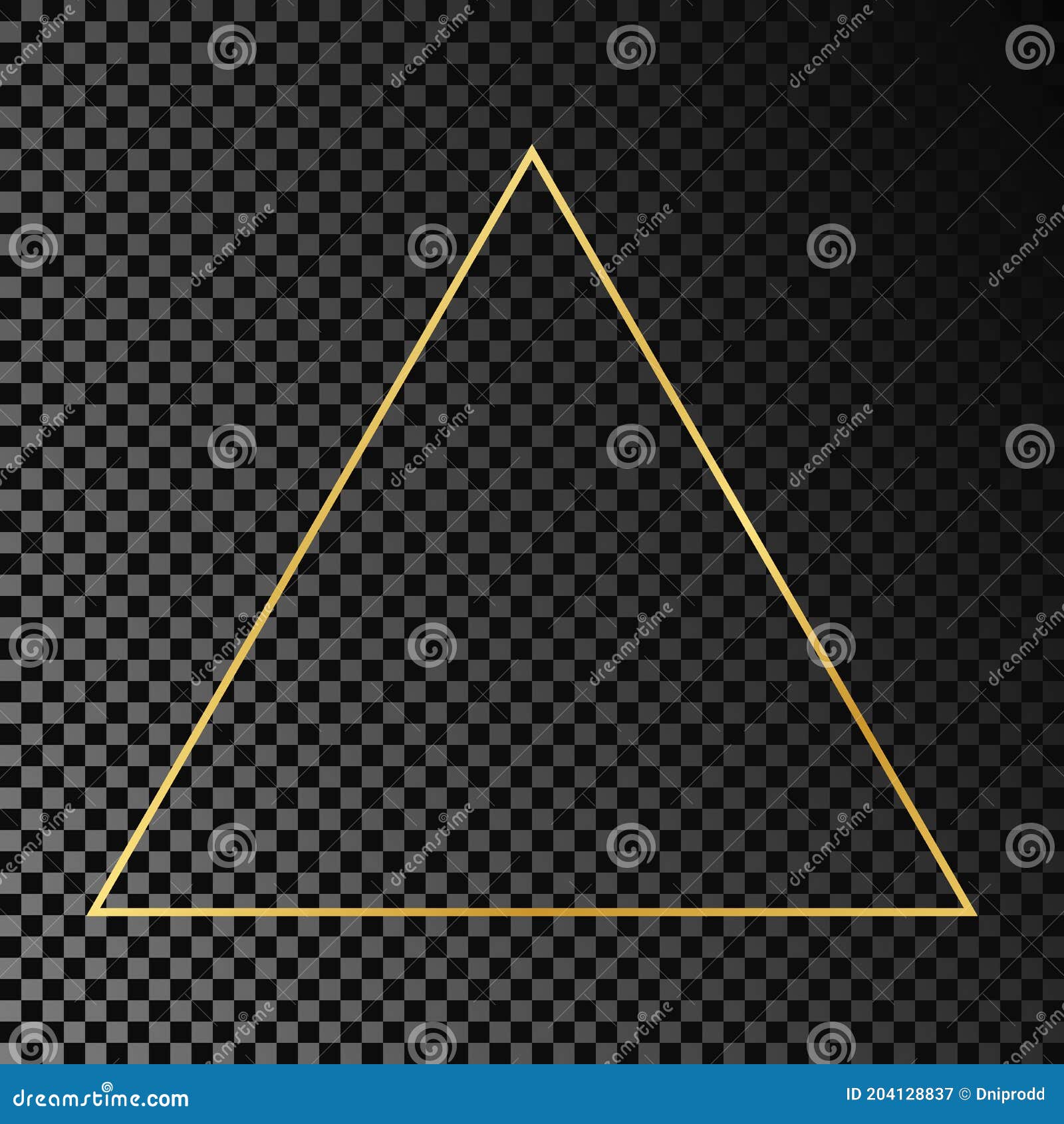 Gold Glowing Triangle Frame Stock Vector - Illustration of design ...