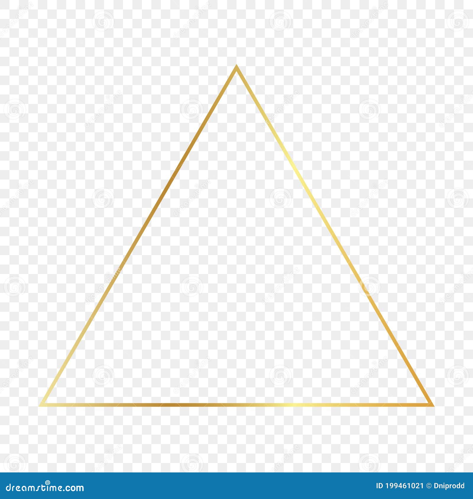 Gold Glowing Triangle Frame Stock Vector - Illustration of banner, card ...