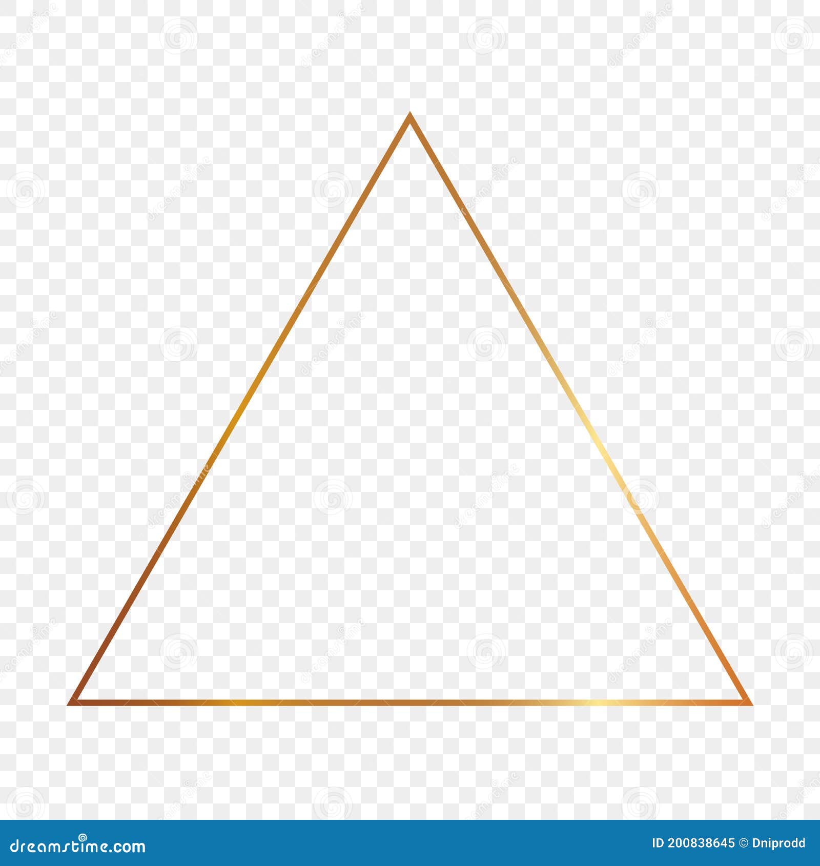 Gold Glowing Triangle Frame Stock Vector - Illustration of abstract ...