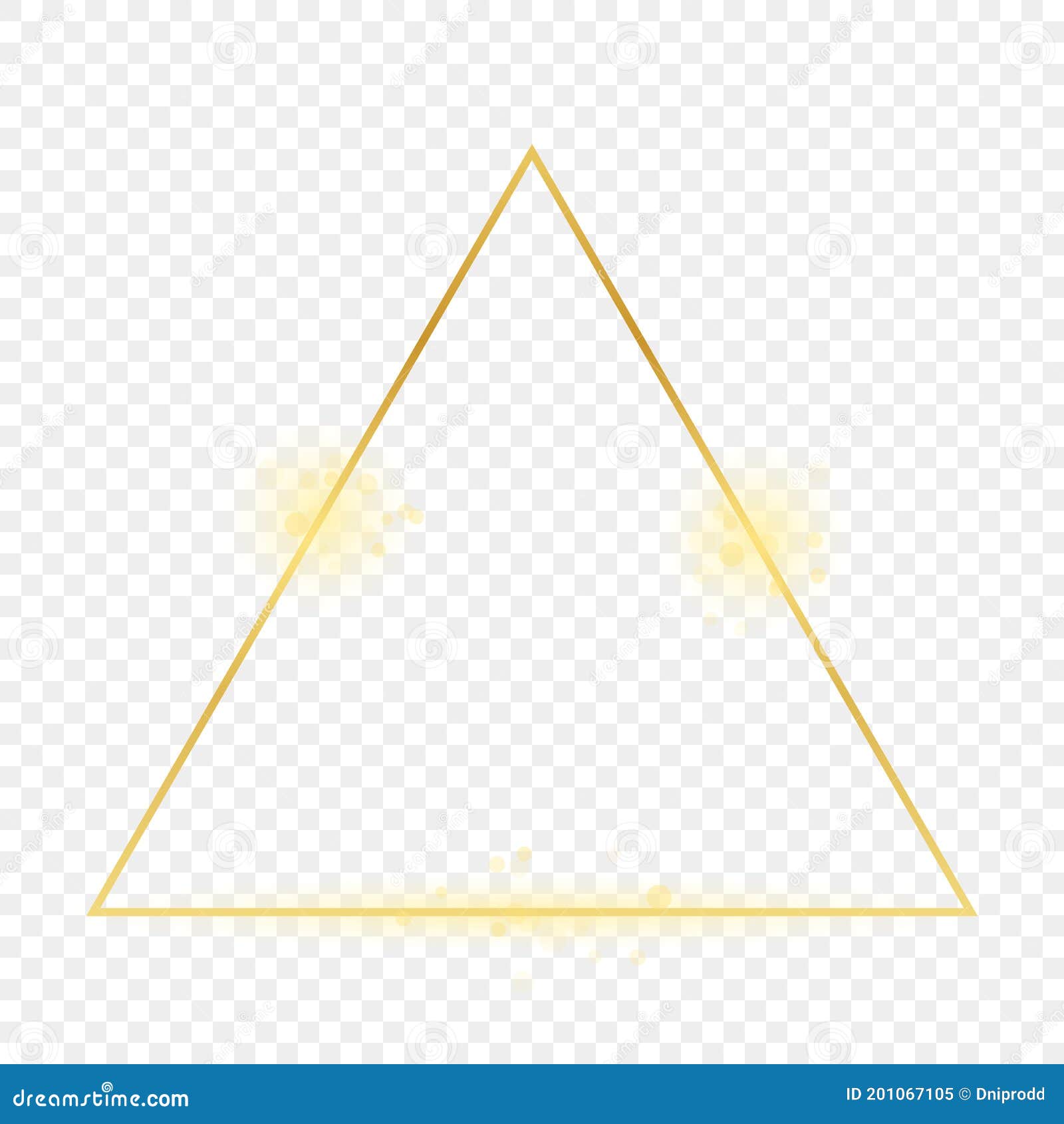 Gold Glowing Triangle Frame Stock Vector - Illustration of color ...