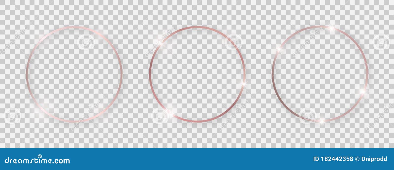 Round Shiny Frames with Glowing Effects Stock Vector - Illustration of ...