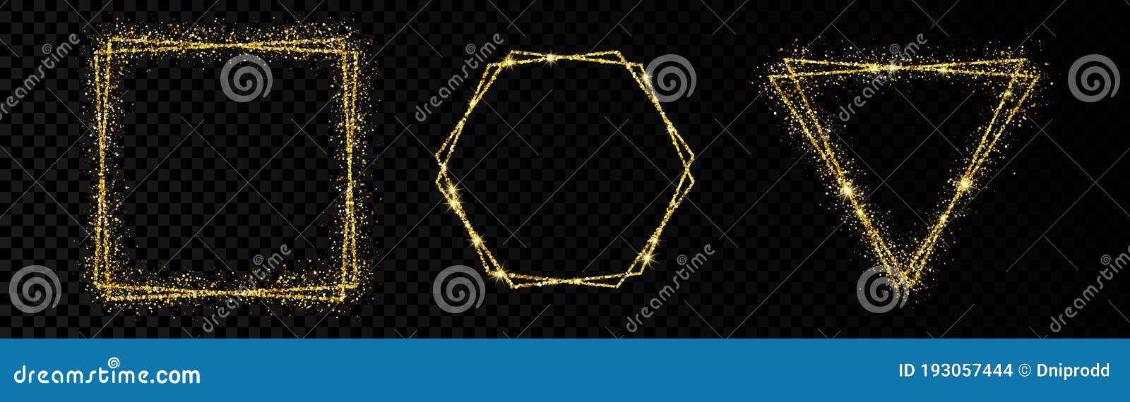 Stardust Frames. Shiny Star Circle Frame, Starry Glitter Stamp And ...