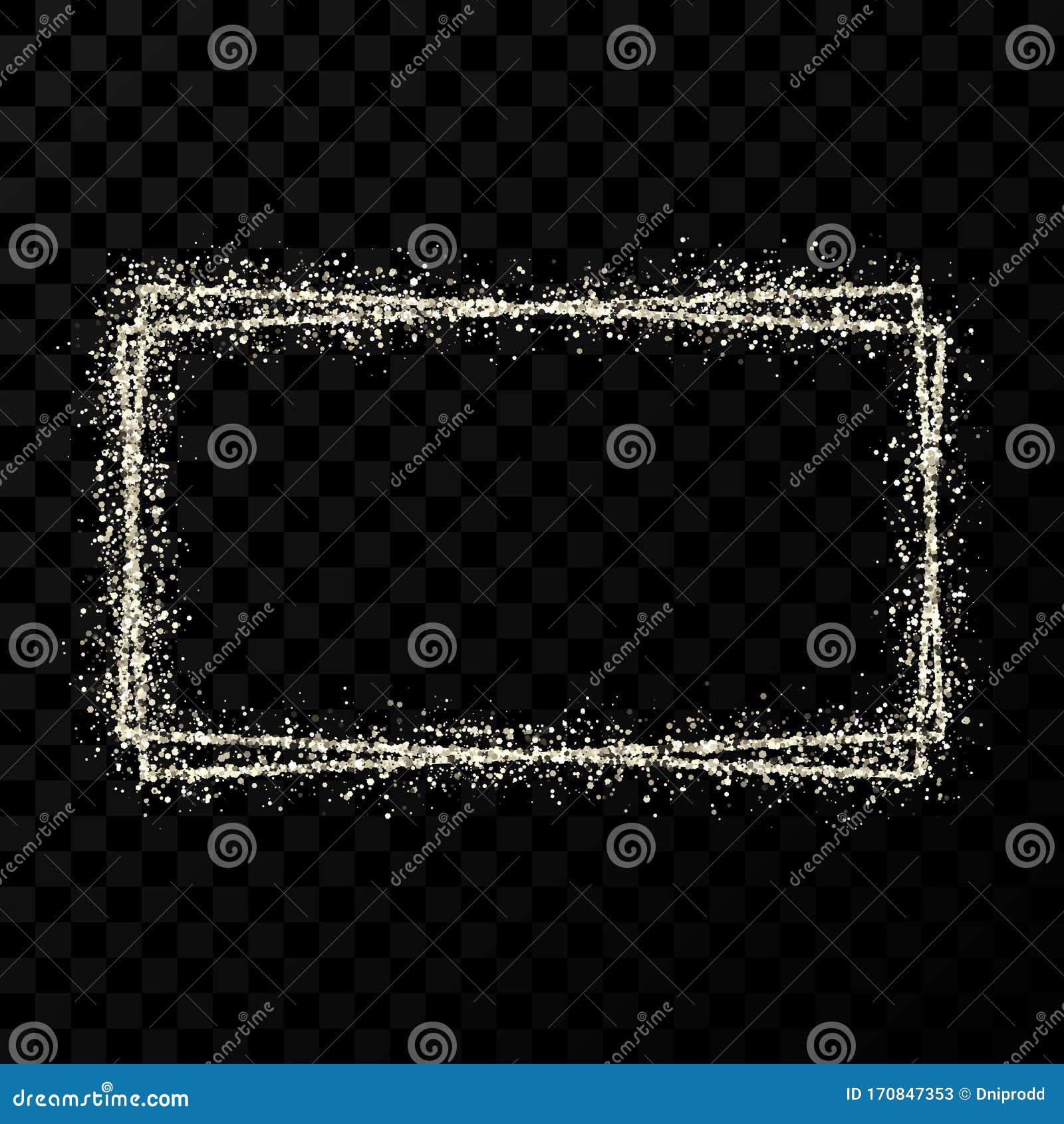 Silver Double Rectangle Frame Stock Vector - Illustration of effect ...