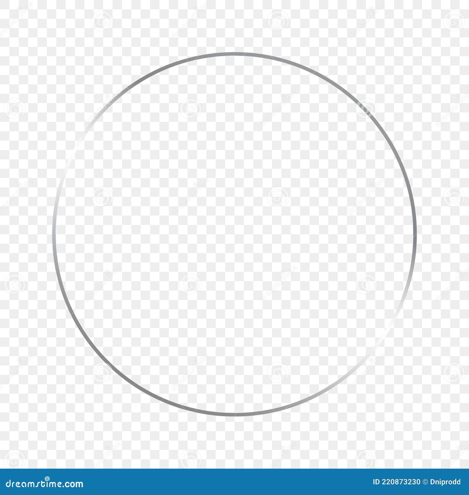 Silver Glowing Circle Frame Isolated on Transparent Background Stock ...