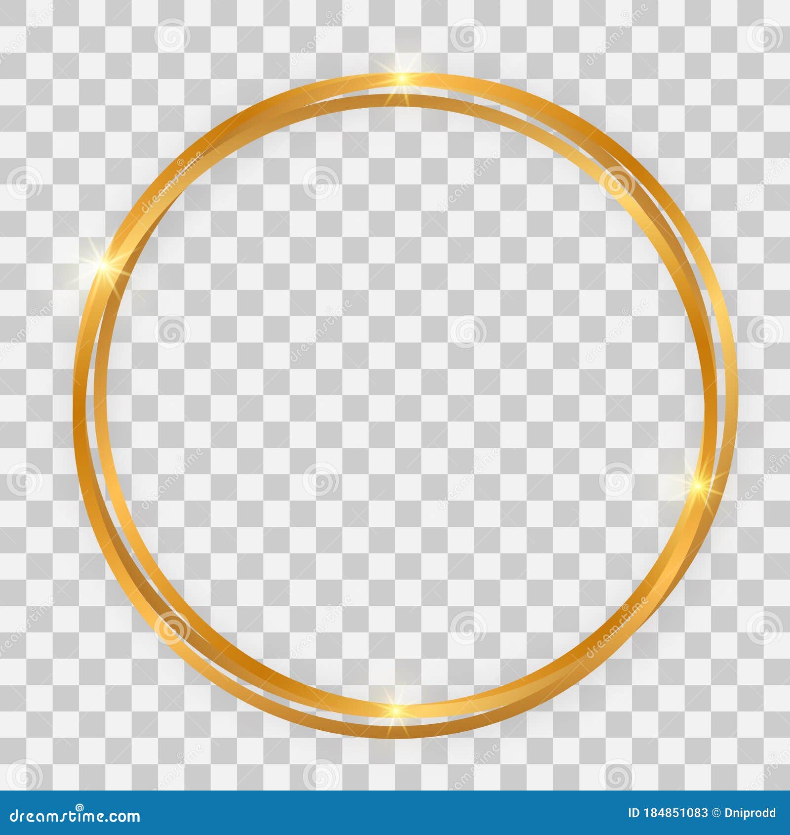 Triple Gold Shiny Circle Frame Stock Vector - Illustration of christmas ...