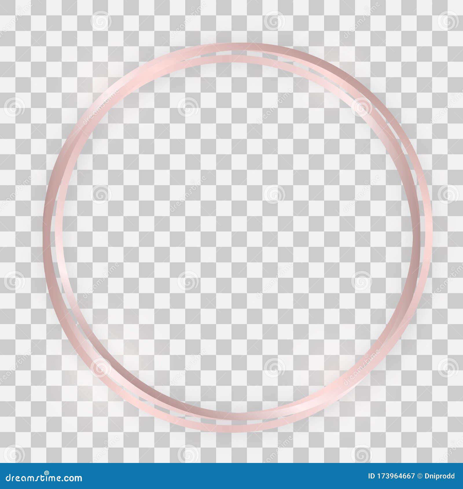 Triple Rose Gold Shiny Circle Frame with Glowing Effects Stock Vector ...