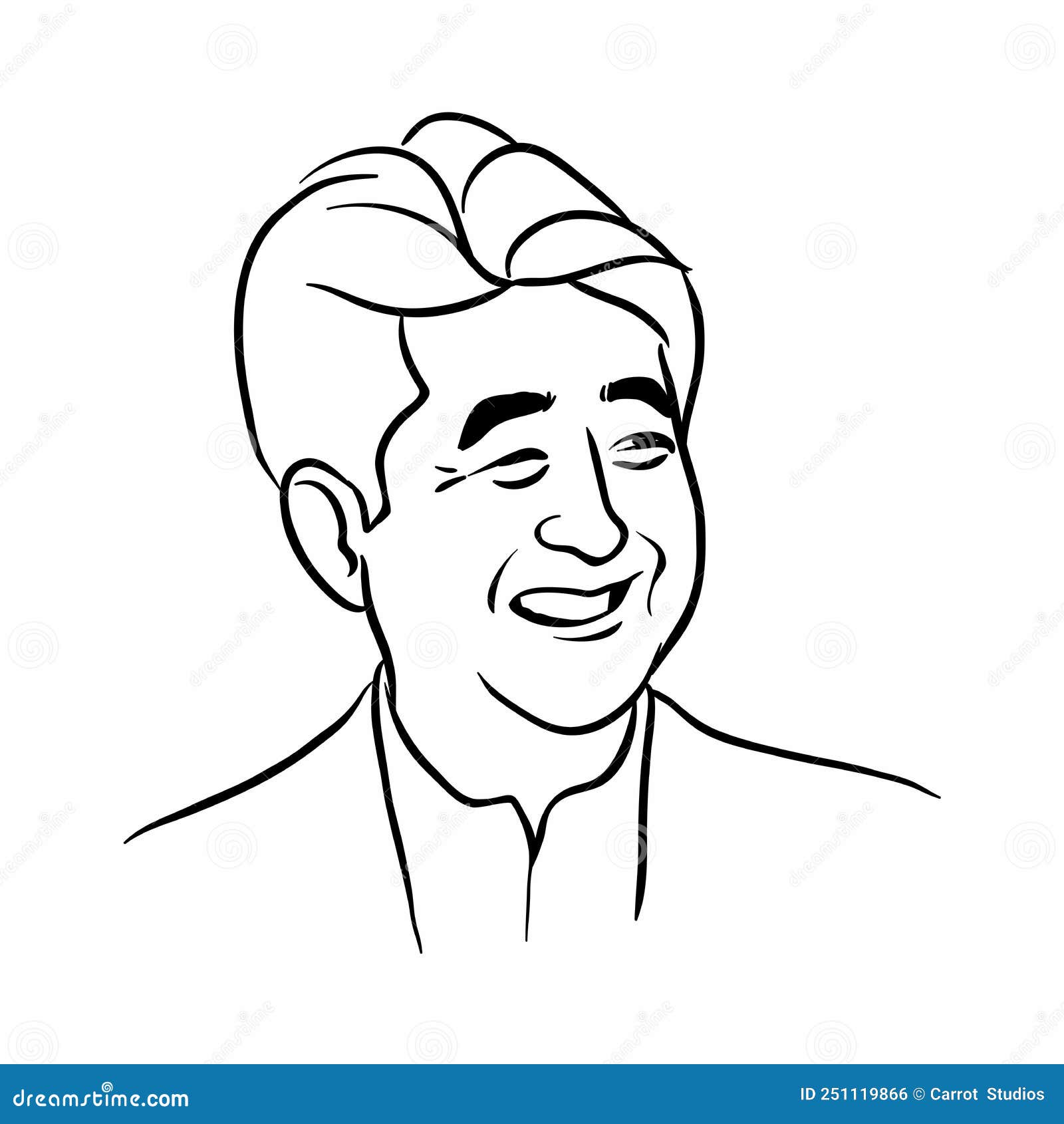 Shinzo Abe Smiling Drawing Vector Illustration | CartoonDealer.com ...