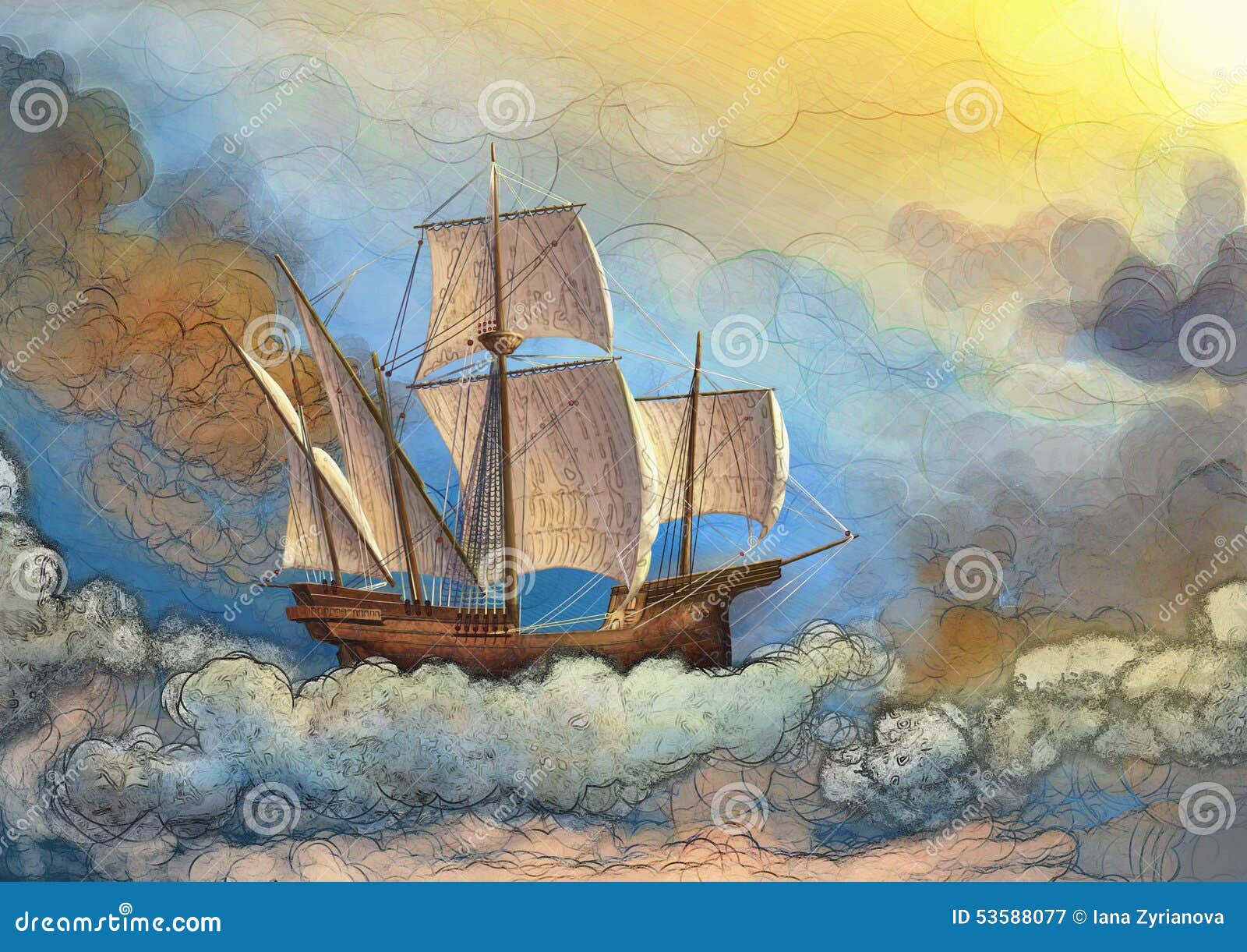 Cartoon Explorer Ships