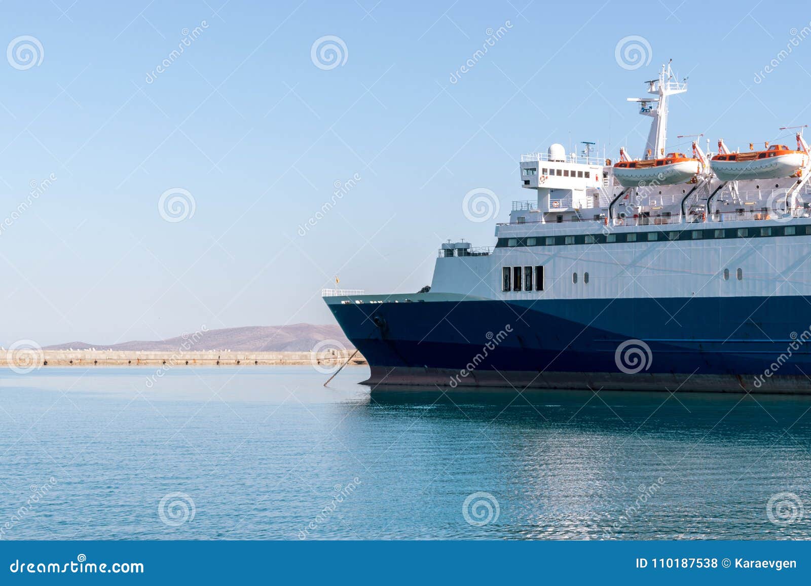 Ship in Alongside Berthing the Terminal of Port. Stock Photo - Image of ...