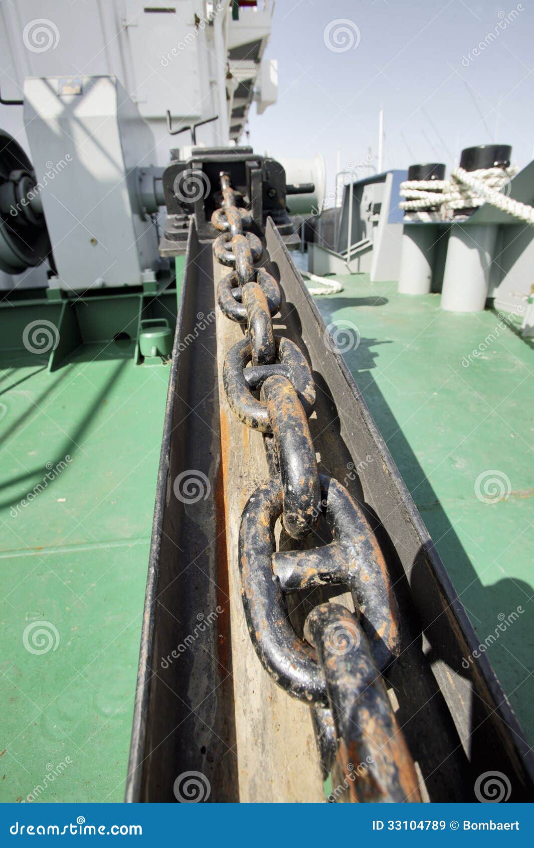 Ship anchor chain stock image. Image of shiny, security - 33104789