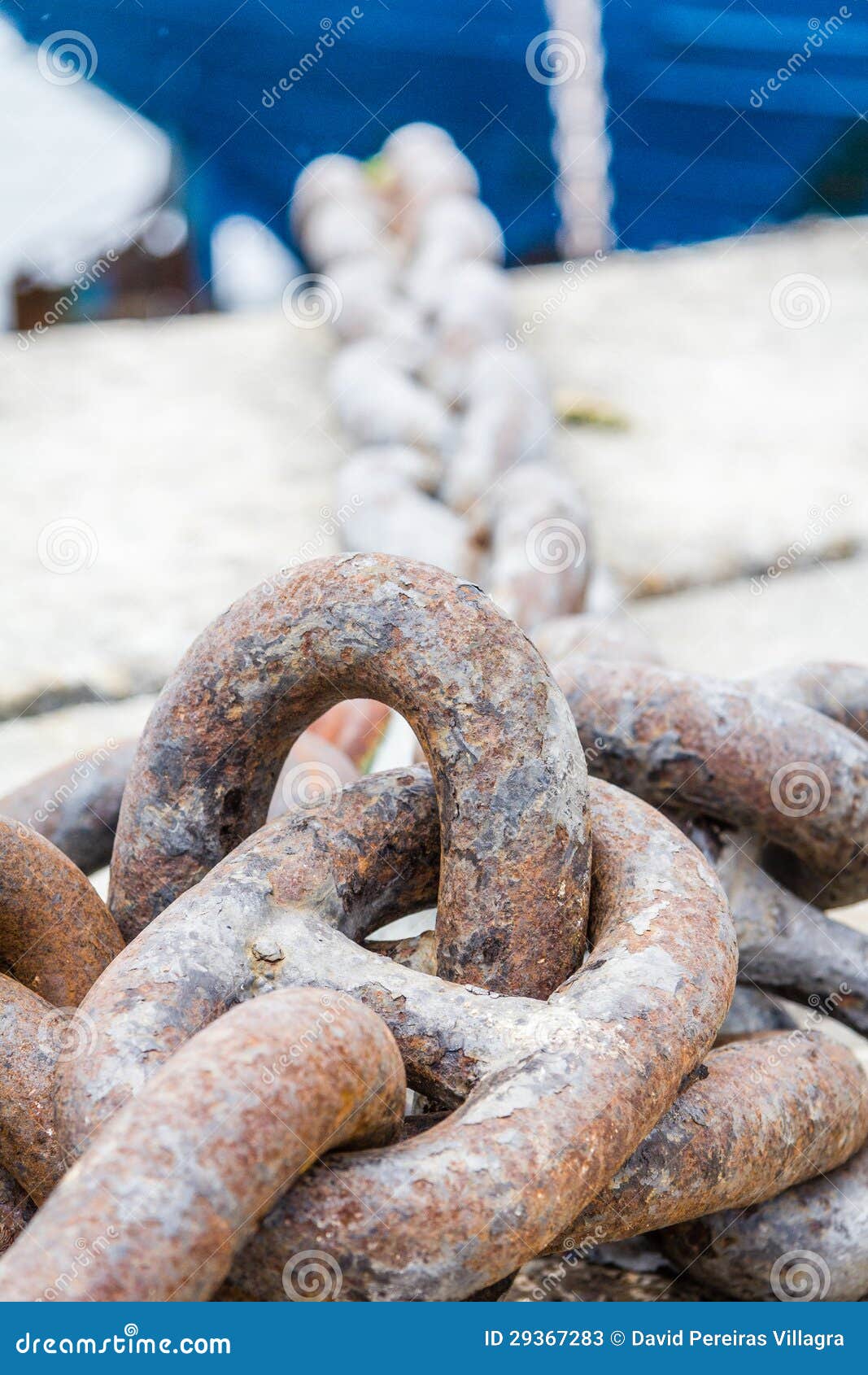 Ship anchor chain moored stock image. Image of steel - 29367283