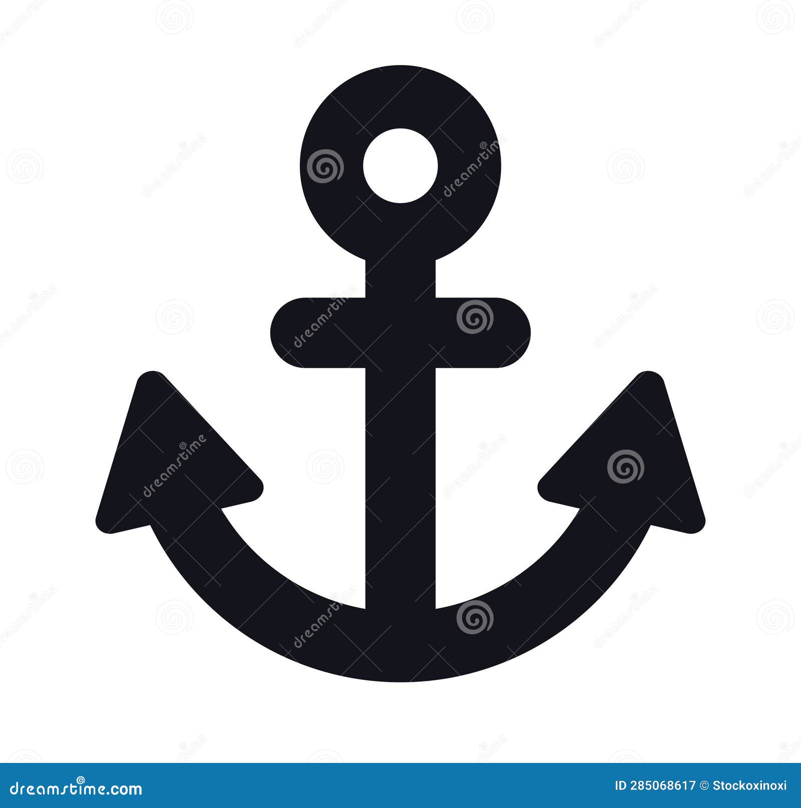Ship Anchor Icon Vector Illustration Stock Vector - Illustration of ...
