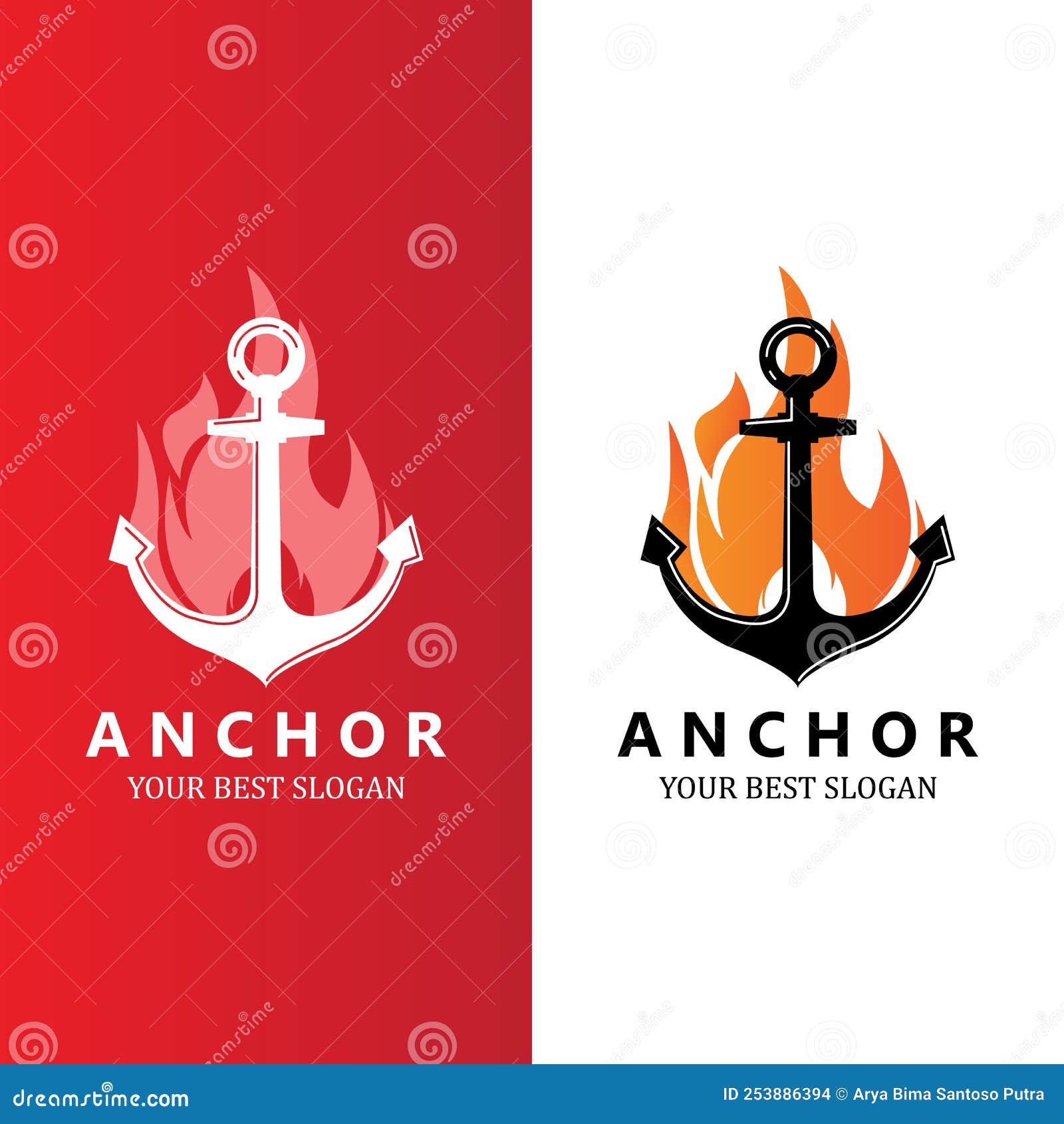 Ship Anchor Logo Icon Vector, Port, Retro Design Illustration Stock ...