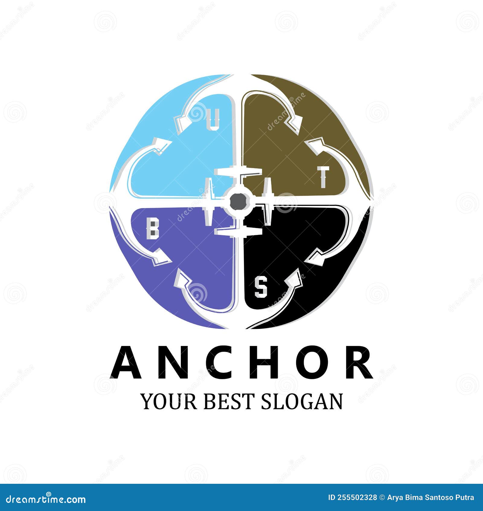 Ship Anchor Logo Icon Vector, Port, Retro Design Illustration Stock ...
