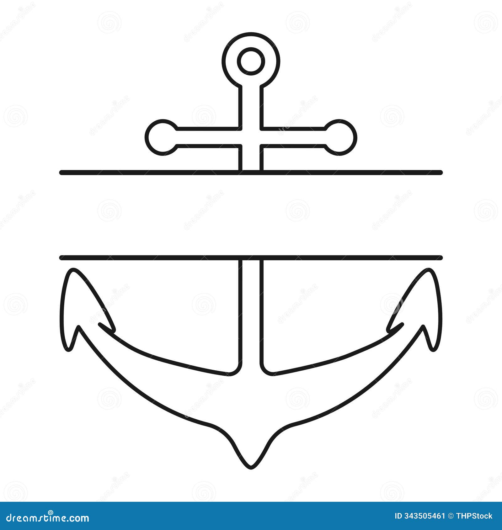 Ship Anchor. Marine Iron Rigging Equipment For Dock Cartoon Vector ...
