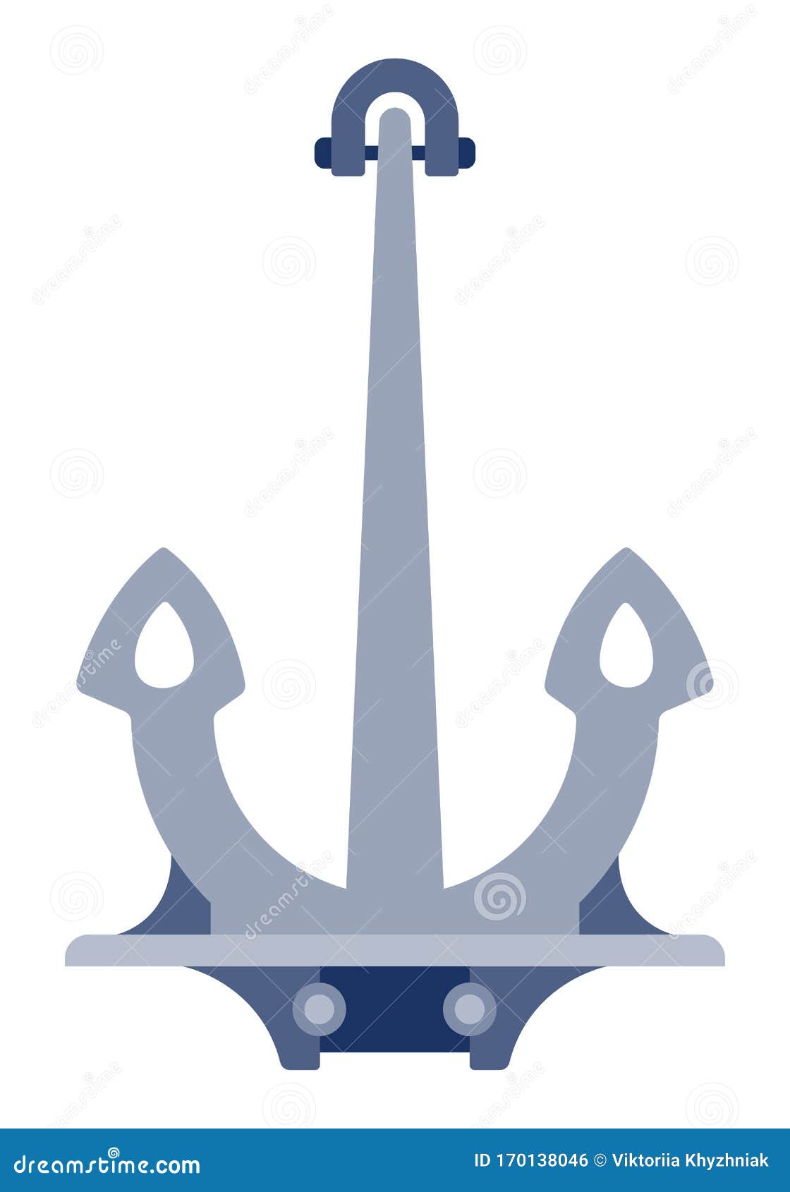 Ship Anchor Vector Icon Flat Isolated Stock Vector - Illustration of ...