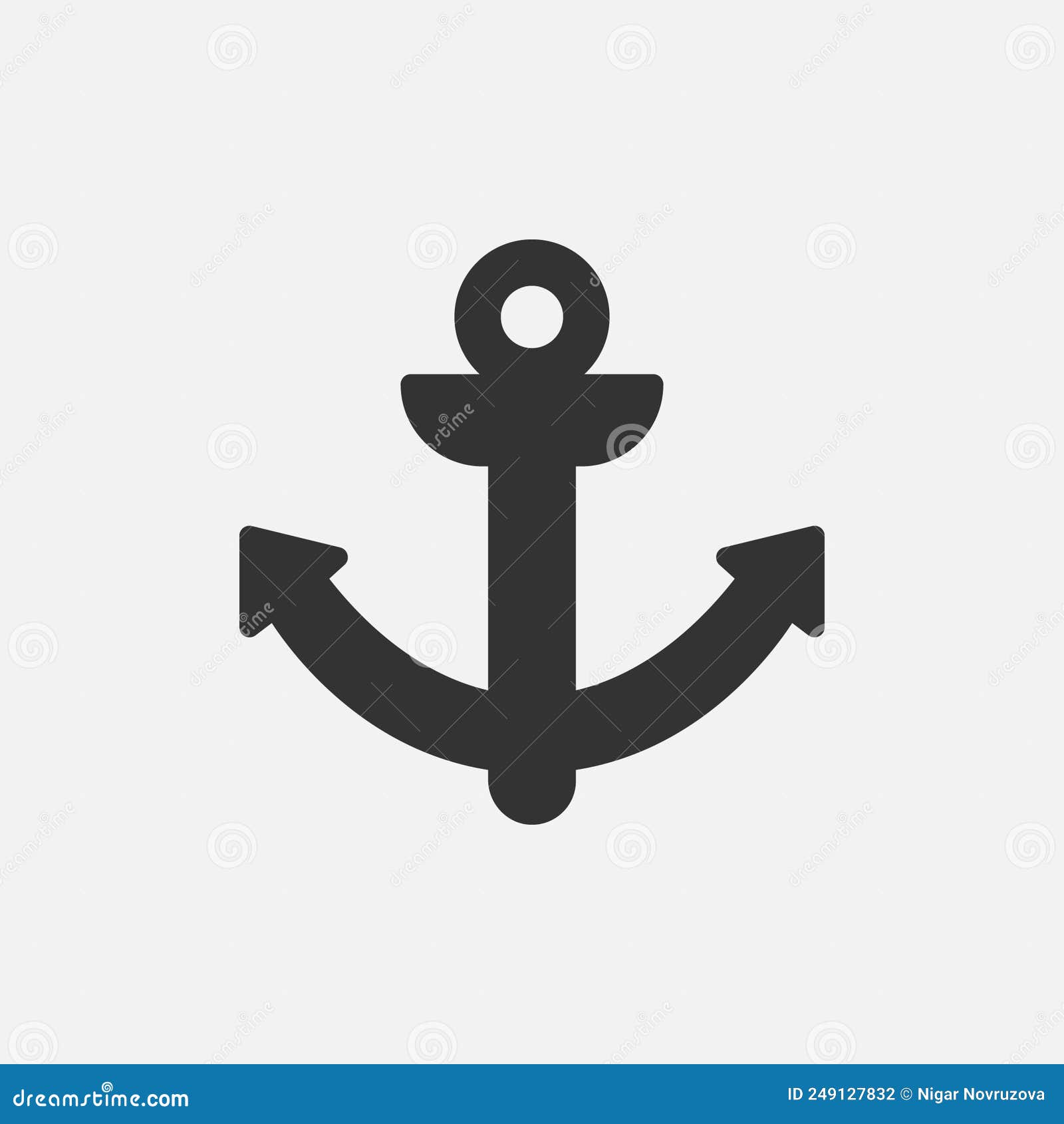 Ship Anchor Vector Icon Set. Isolated Marine Icon Vector Design Stock ...