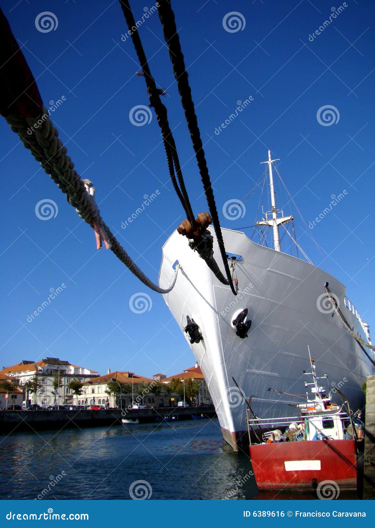 Ship anchored stock photo. Image of load, goods, carrier - 6389616