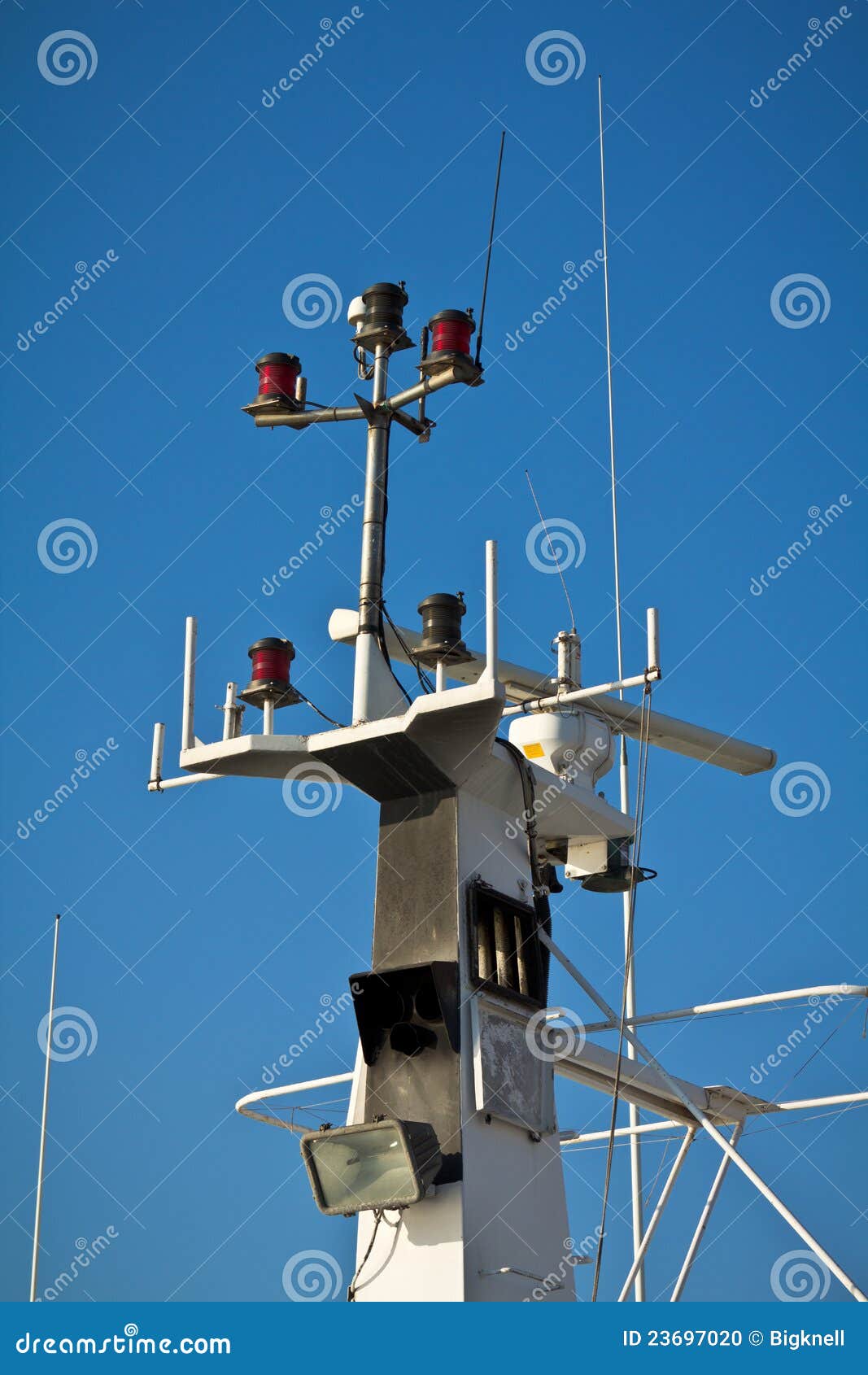 Ship Antennas and Navigation System Stock Photo - Image of antenna ...