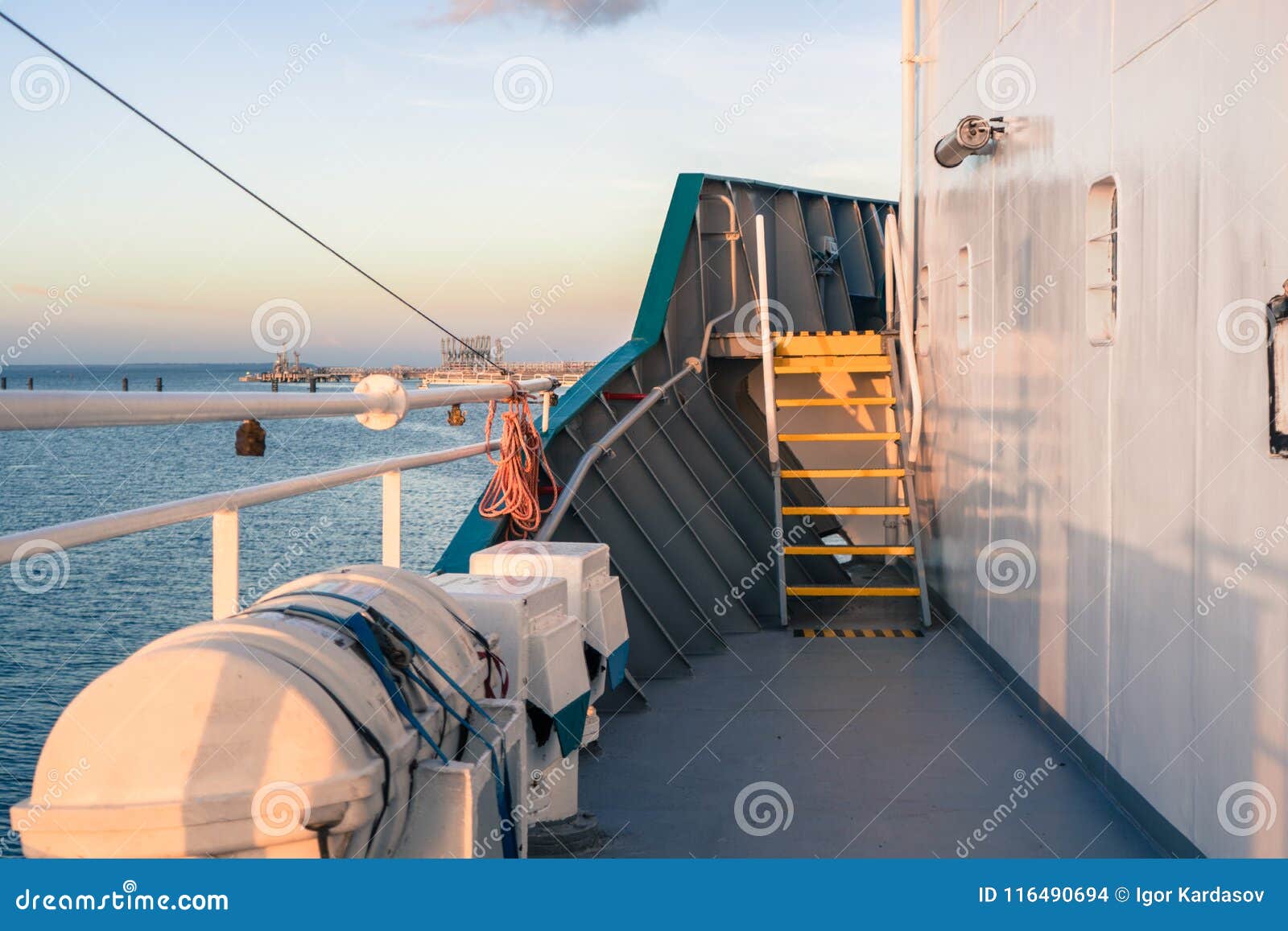 Ship Arrival in Port. View from Vessel Deck Stock Photo - Image of ...