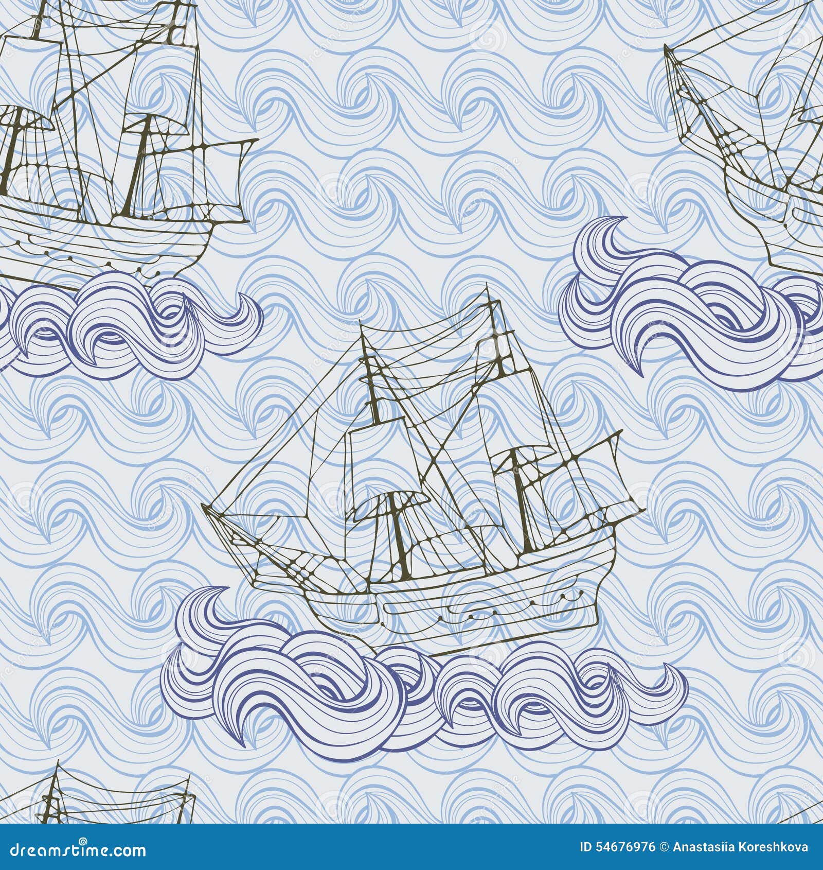 Ship background stock vector. Illustration of cartoon - 54676976