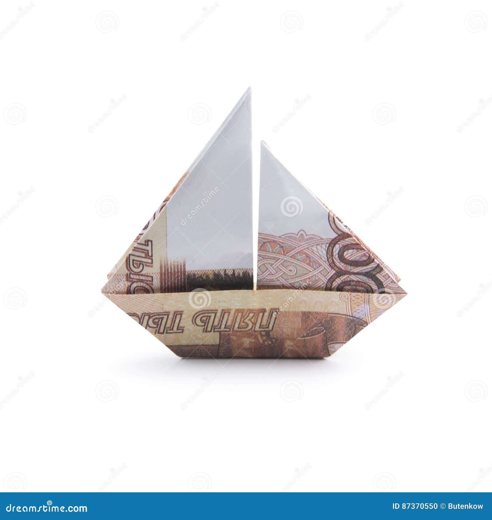 Ship from banknotes stock photo. Image of adventure, banknote - 87370550