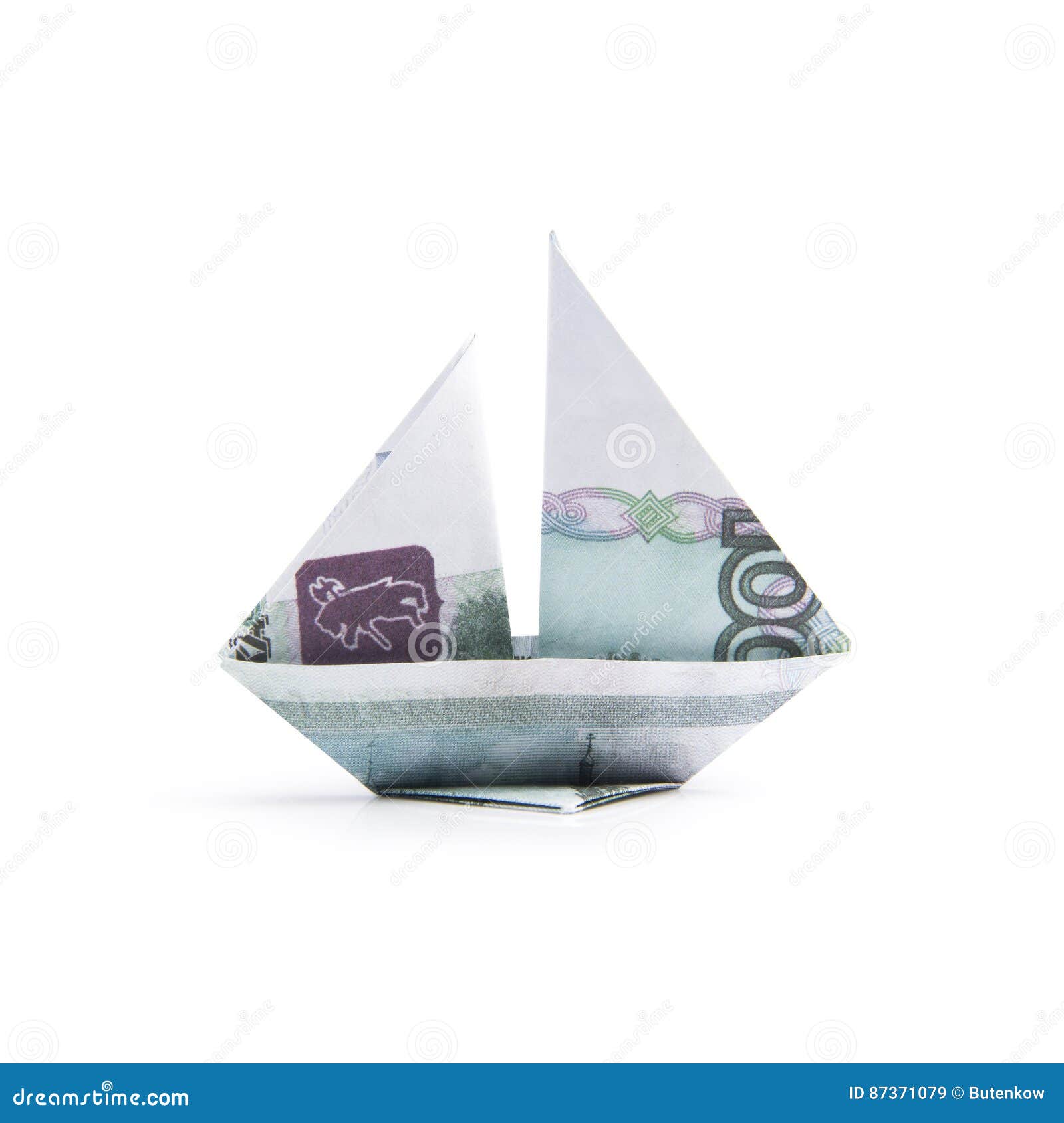 Ship from banknotes stock image. Image of money, journey - 87371079
