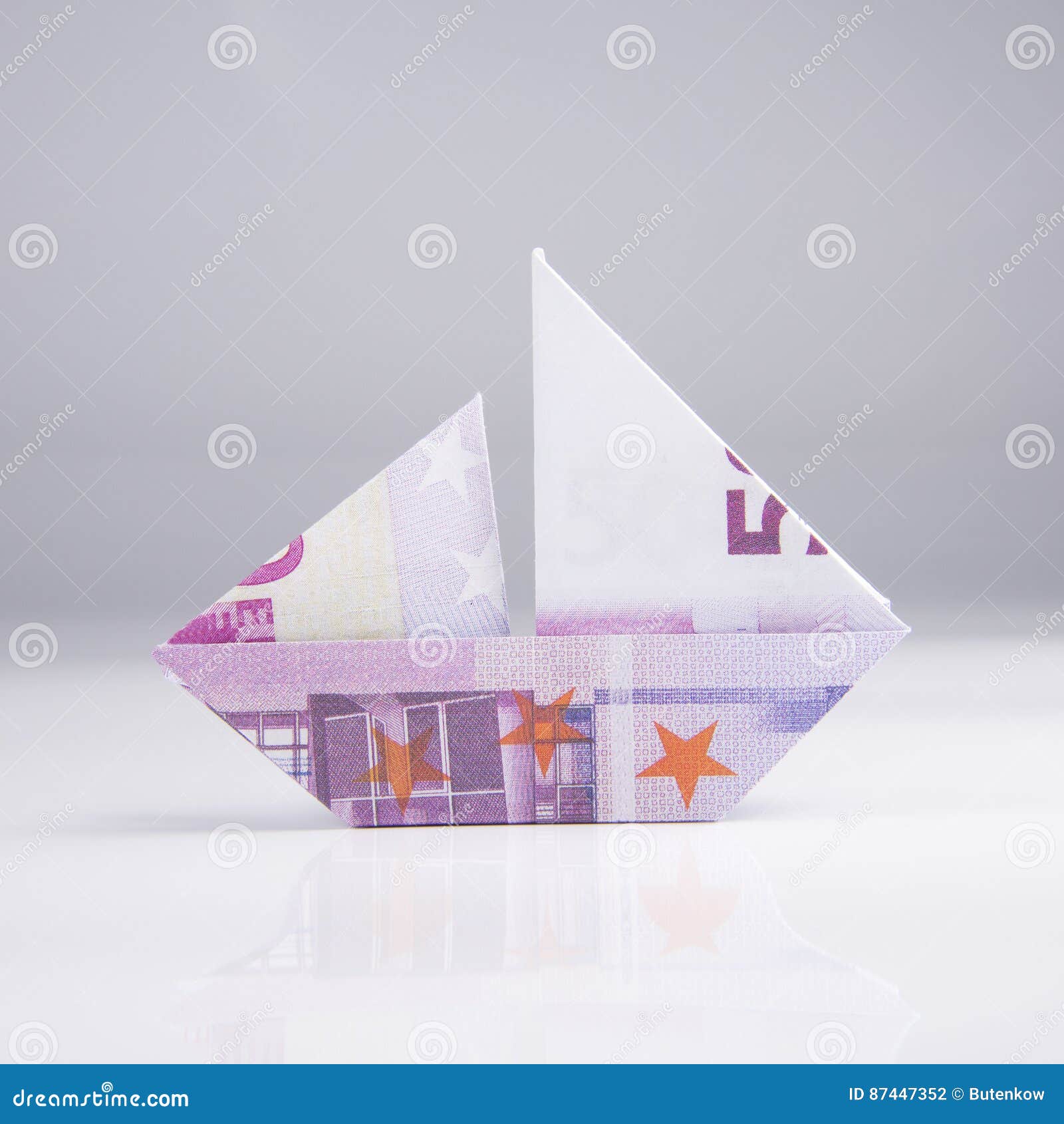 Ship from banknotes stock photo. Image of currency, inspiration - 87447352